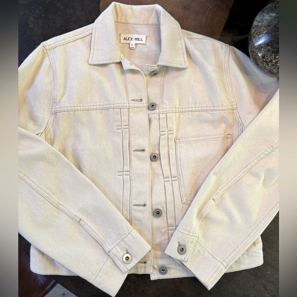 Alex Mill | Jackets & Coats | Alex Mill Cream Recycled Denim Trucker ...